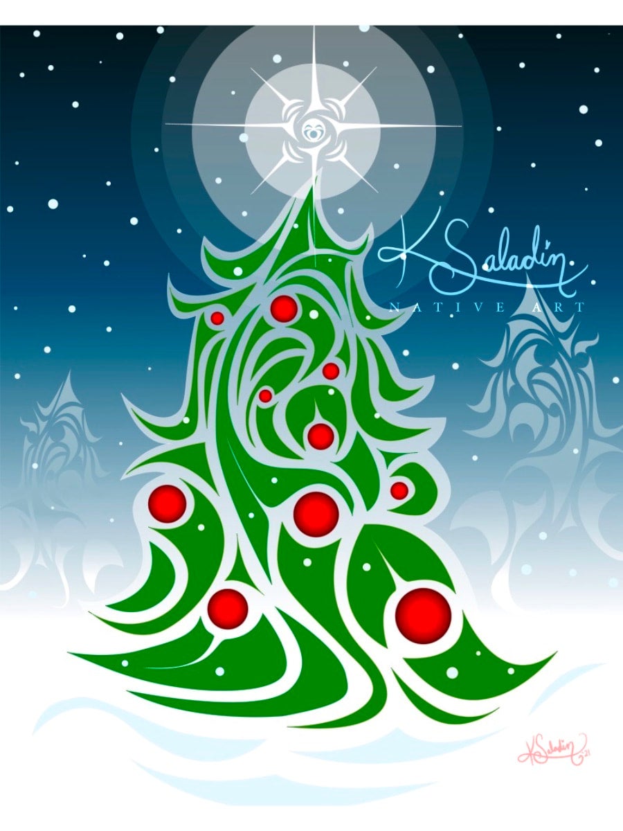 Coast Salish Holiday - 11x14 | KSaladin Native Art